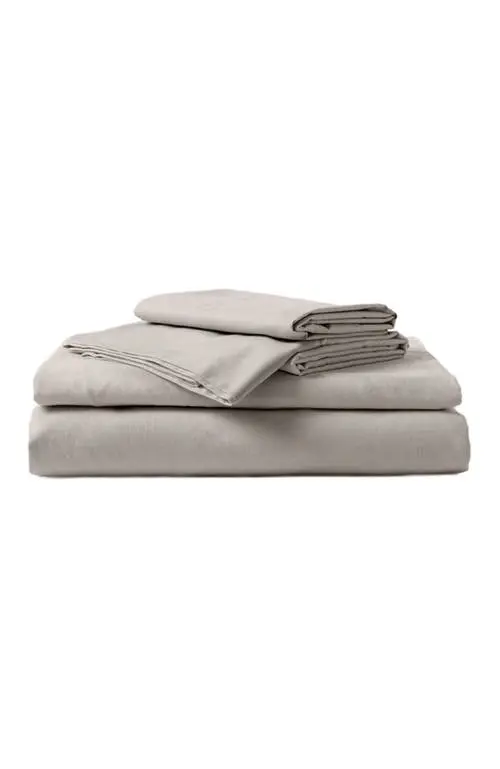 PACT Organic Room Service Sateen Sheet Set - Dove Grey