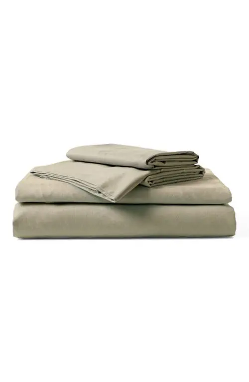 PACT Organic Cotton Organic Room Service Sateen Sheet Set - Spray Green