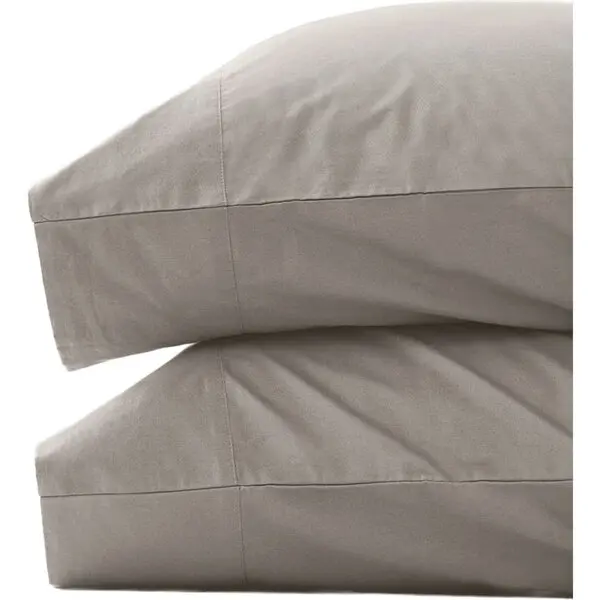 PACT Organic Room Service Sateen Pillowcase 2-pack - Dove Grey
