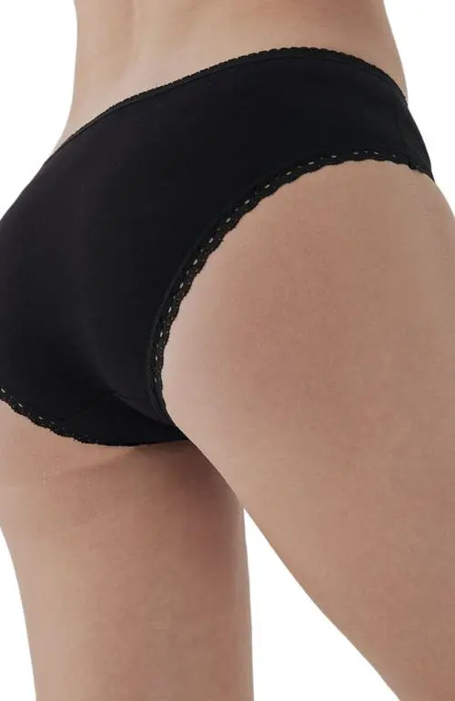 PACT Organic Cotton Lace Cheeky Hipster 3-pack - Black