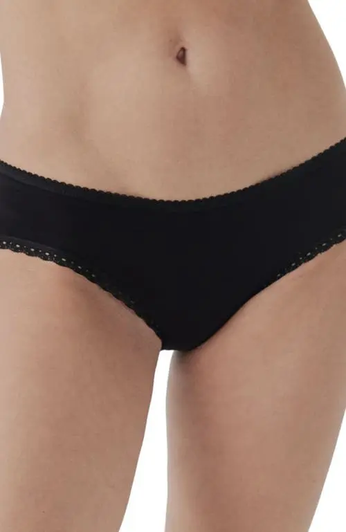 PACT Organic Cotton Lace Cheeky Hipster 3-pack - Black