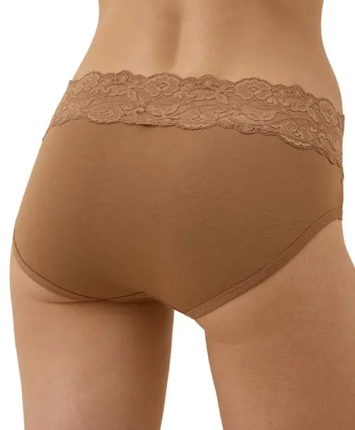 PACT Organic Cotton Lace Waist Brief 3-pack - Sweetheart Basics