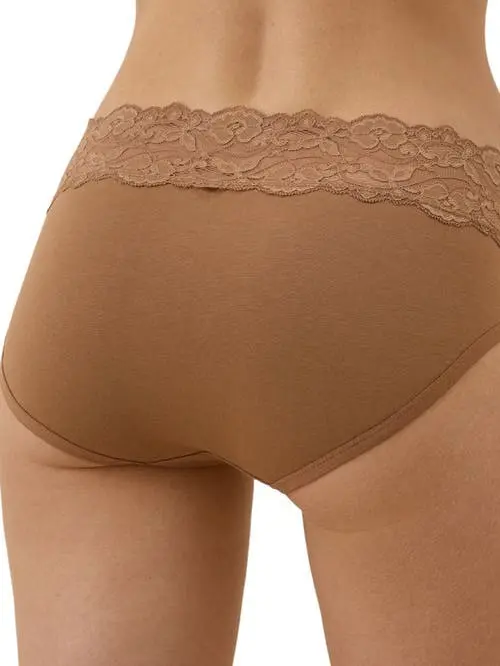 PACT Organic Cotton Lace Waist Brief 3-pack - Sweetheart Basics