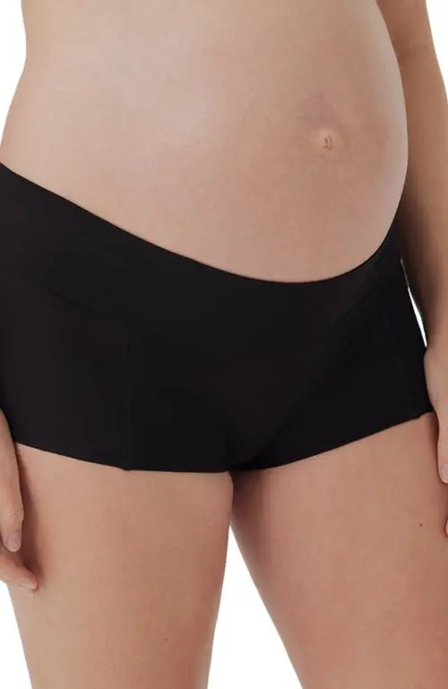 PACT Organic Cotton Maternity Foldover Brief 4-pack - Black