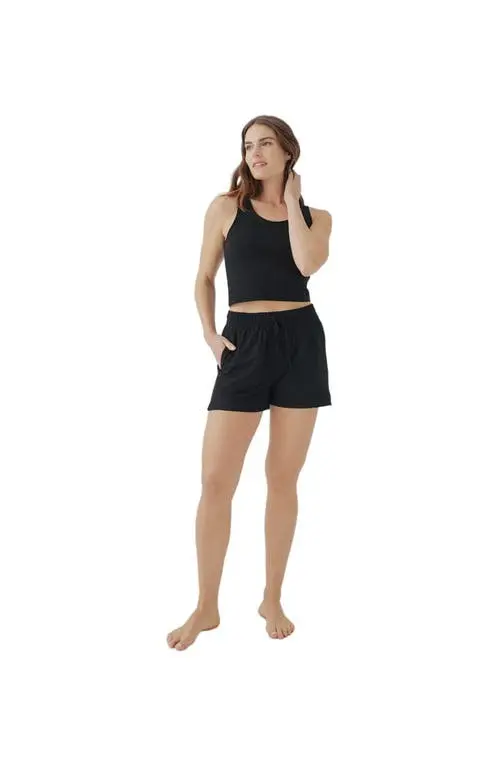 PACT Organic Cotton Cool Stretch Lounge Short - Black