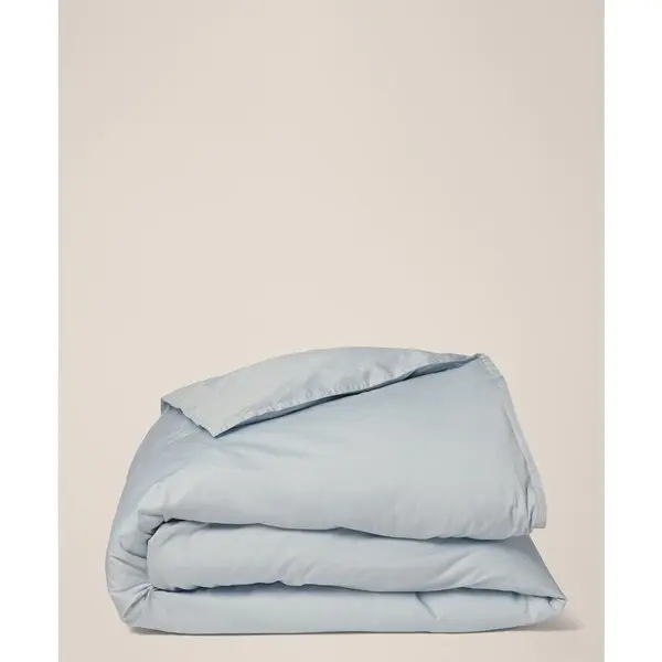 PACT Organic Room Service Sateen Duvet Cover - Washed Blue