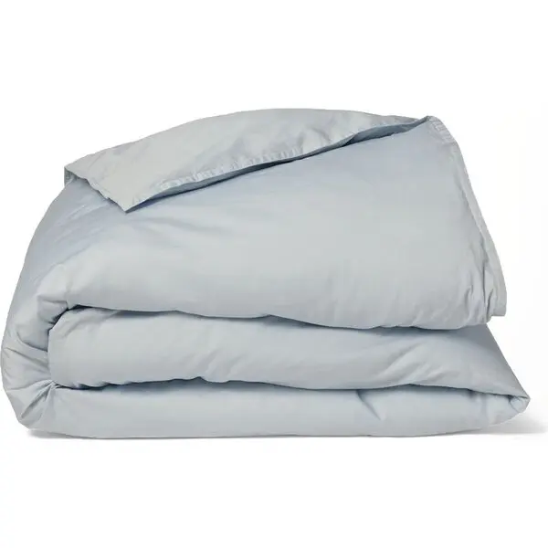PACT Organic Cotton Organic Room Service Sateen Duvet Cover - Washed Blue