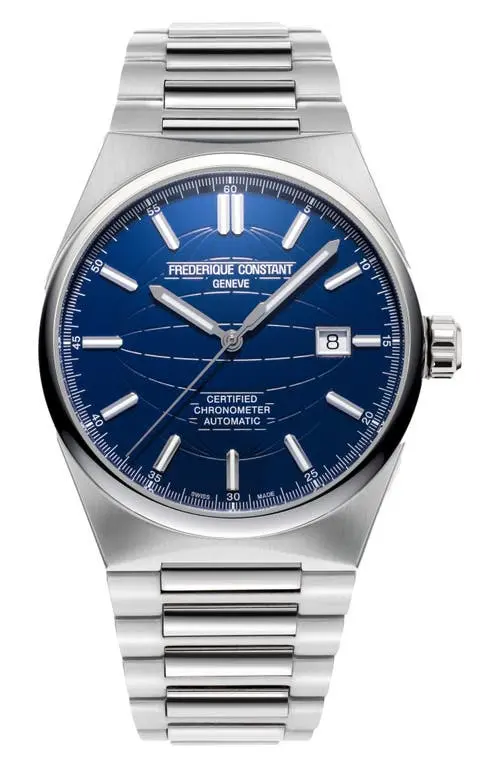FREDERIQUE CONSTANT Highlife Automatic Cosc Strap Watch - Silver-tone