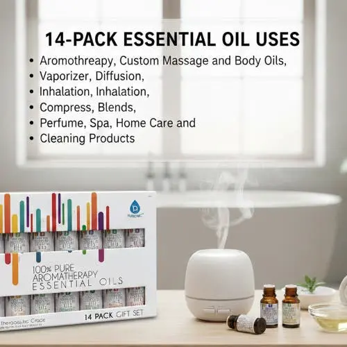 PURSONIC 14 Pack Of 100% Pure Essential Aromatherapy Oils