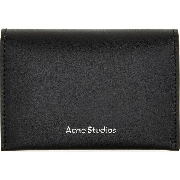 Acne Studios Leather Bifold Card Holder - Black