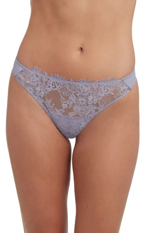 SKARLETT BLUE Entice Lace Front Thong - Lavender Dusk