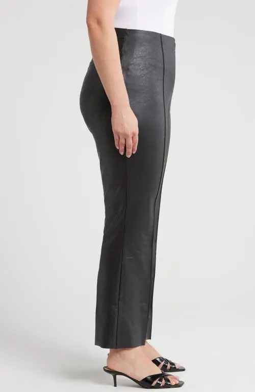 Lyssé Foiled Faux Leather Flare Pants