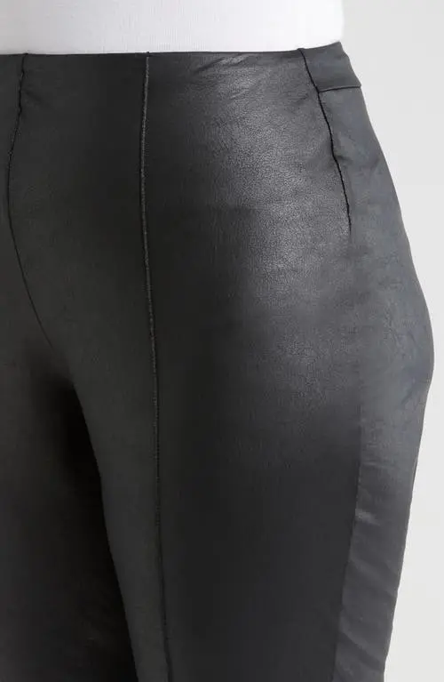 Lyssé Foiled Faux Leather Flare Pants