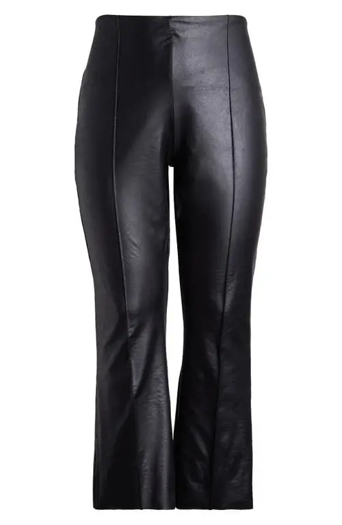 Lyssé Foiled Faux Leather Flare Pants