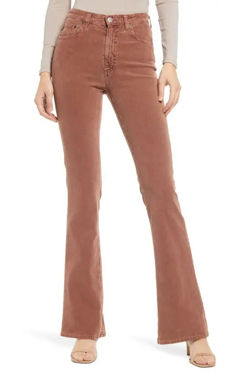 Ag Alexxis High-waisted Bootcut Corduroy Pants - Sulfur Dark Wal