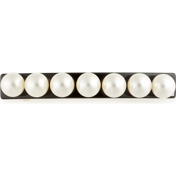 Alexandre De Paris Imitation Pearl Barrette - Black Pearl