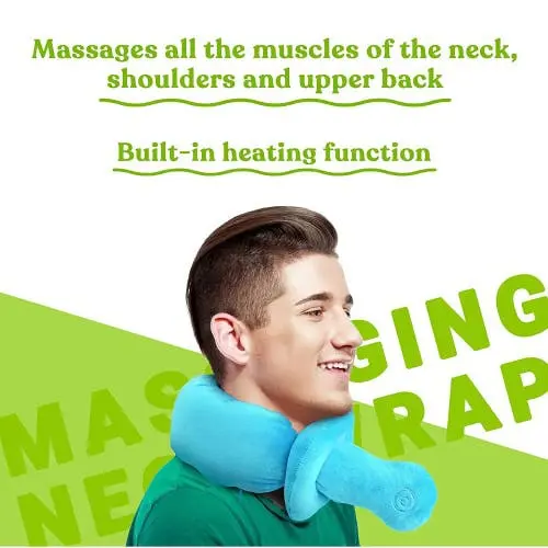 PURSONIC Portable Neck & Shoulder Adjustable Massaging Wrap Gray - Blue