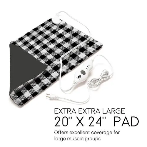 PURSONIC Extra Extra Large Electric Heating Pad - Checkers Pattern