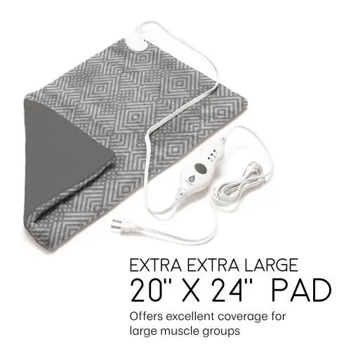 PURSONIC Extra Extra Large Electric Heating Pad - Grey