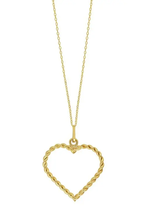 Bony Levy 14k Gold Rope Heart Pendant Necklace - 14k Yellow Gold