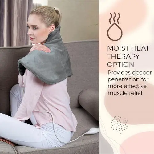 PURSONIC Neckl & Shoulder Heating Pad - Grey