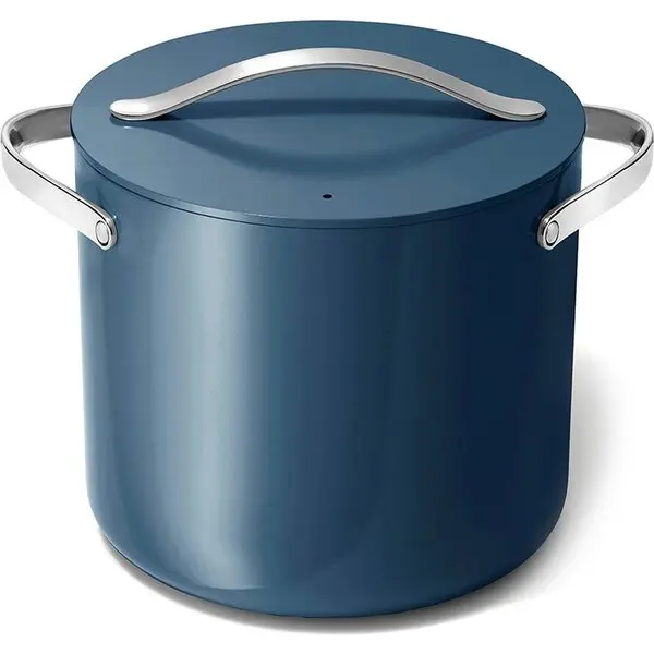 CARAWAY Nonstick Ceramic 12-quart Stockpot With Lid - Navy