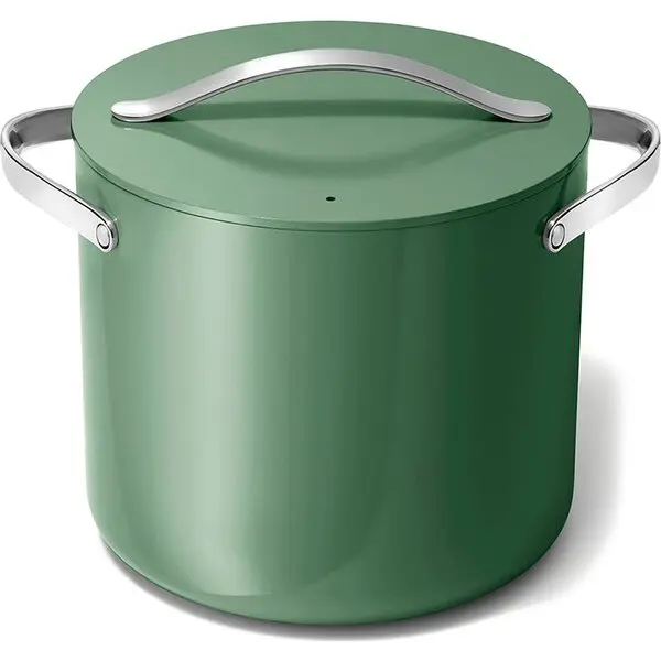 CARAWAY Nonstick Ceramic 12-quart Stockpot With Lid - Sage