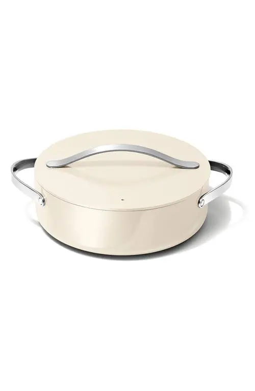 CARAWAY Nonstick Ceramic Rondeau Pan & Lid - Cream
