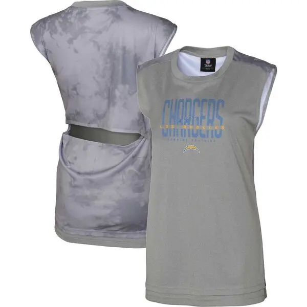 OUTERSTUFF Los Angeles Chargers No Sweat Tank Top - Gray