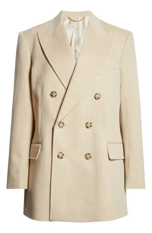 Victoria Beckham Double Breasted Wool & Cashmere Blazer