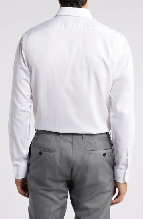 Nordstrom Traditional Fit Solid Herringone Dress Shirt