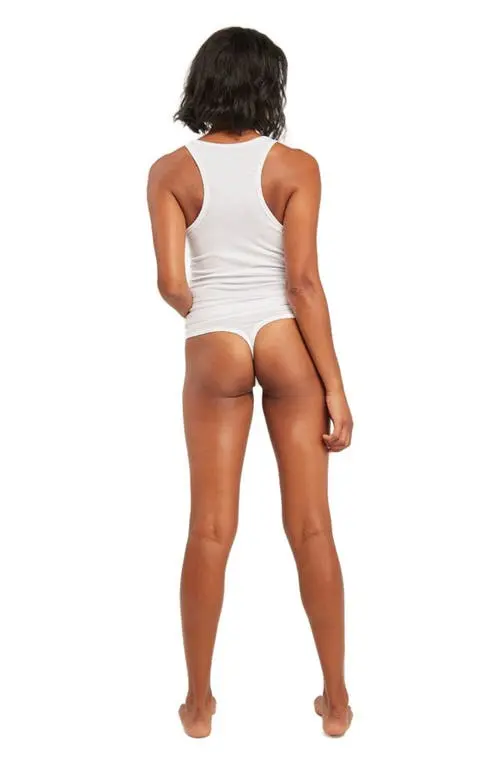 NUDEA The Organic Cotton Dipped Thong 3 Pack - Cotton White