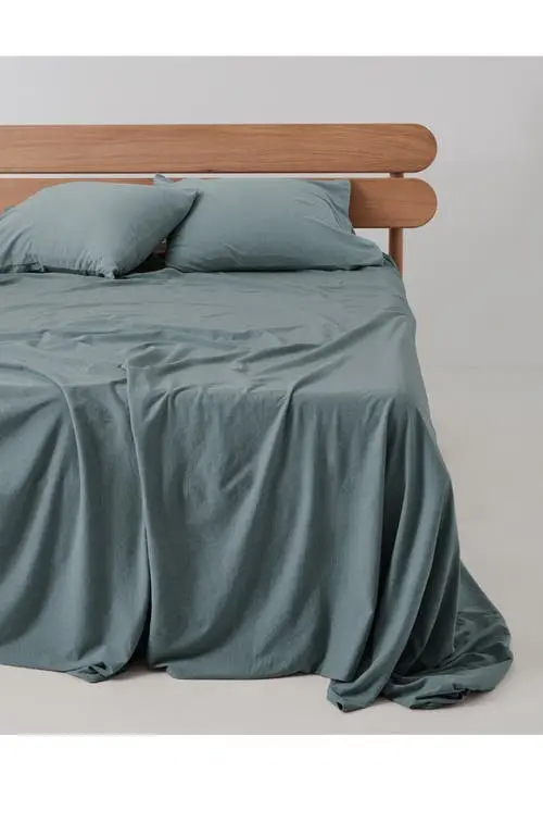 PACT Organic Favorite Tee Jersey Sheet Set - Smoke Heather