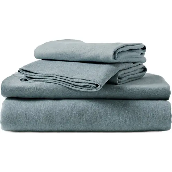 PACT Organic Cotton Organic Favorite Tee Jersey Sheet Set - Smoke Heather
