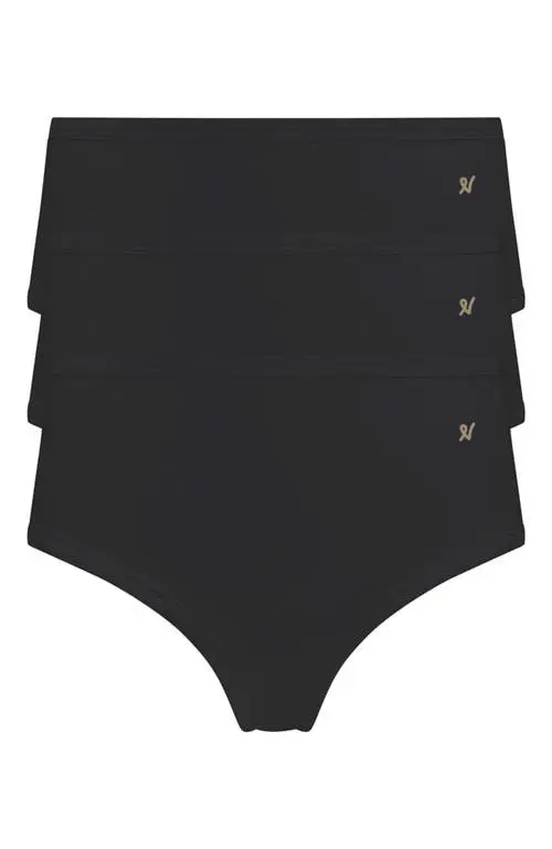 NUDEA The Organic Cotton Midi Brief 3 Pack - Black