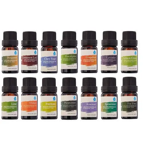 PURSONIC 14 Pack Of 100% Pure Essential Aromatherapy Oils - Multicolor