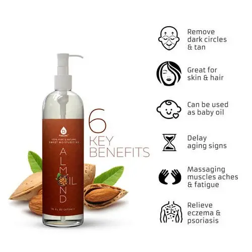 PURSONIC 100% Pure & Natural Sweet Almond Oil