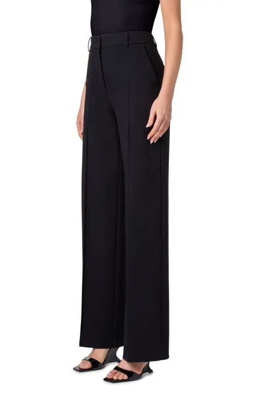 Akris Chiaro Jersey Straight Leg Pants - Black
