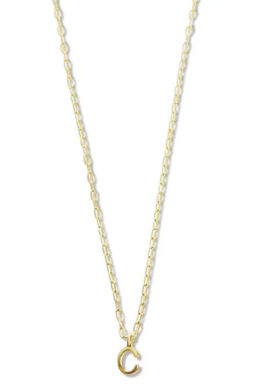 Argento Vivo Initial Pendant Necklace - Gold - C