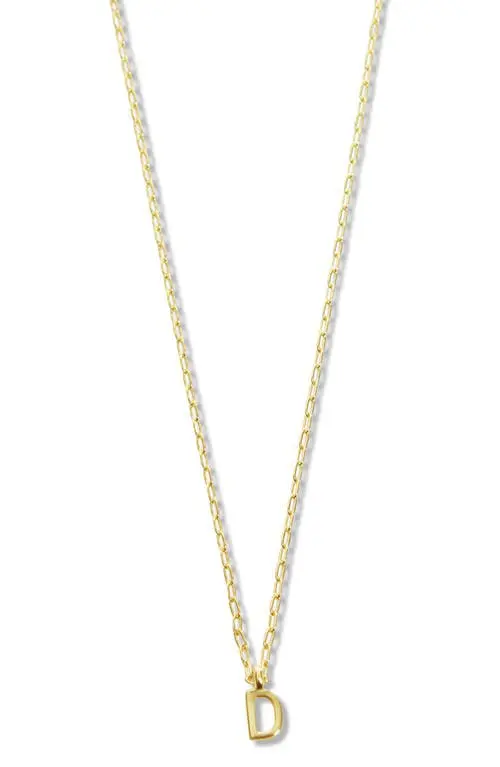 Argento Vivo Initial Pendant Necklace - Gold - D