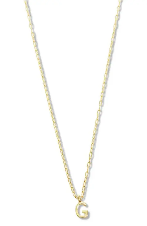 Argento Vivo Initial Pendant Necklace - Gold - G
