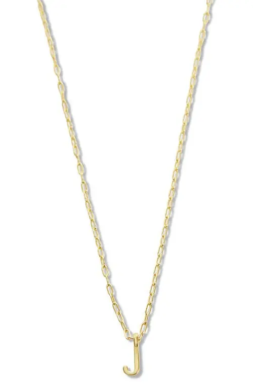 Argento Vivo Initial Pendant Necklace - Gold - J