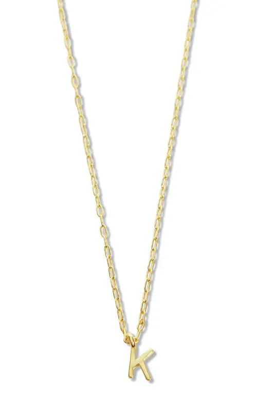 Argento Vivo Initial Pendant Necklace - Gold - K