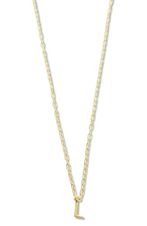 Argento Vivo Initial Pendant Necklace - Gold - L
