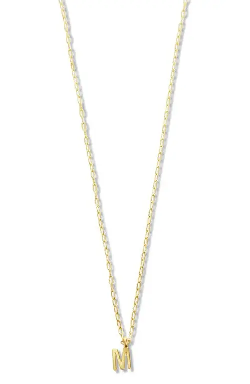 Argento Vivo Initial Pendant Necklace - Gold - M