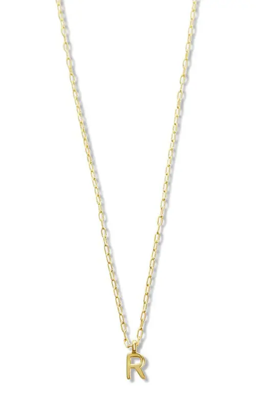 Argento Vivo Initial Pendant Necklace - Gold - R