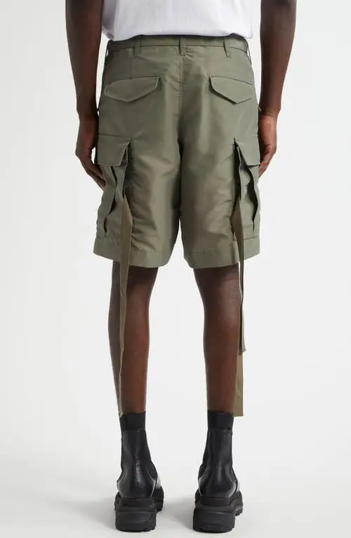 Sacai Nylon Twill Cargo Shorts - Khaki