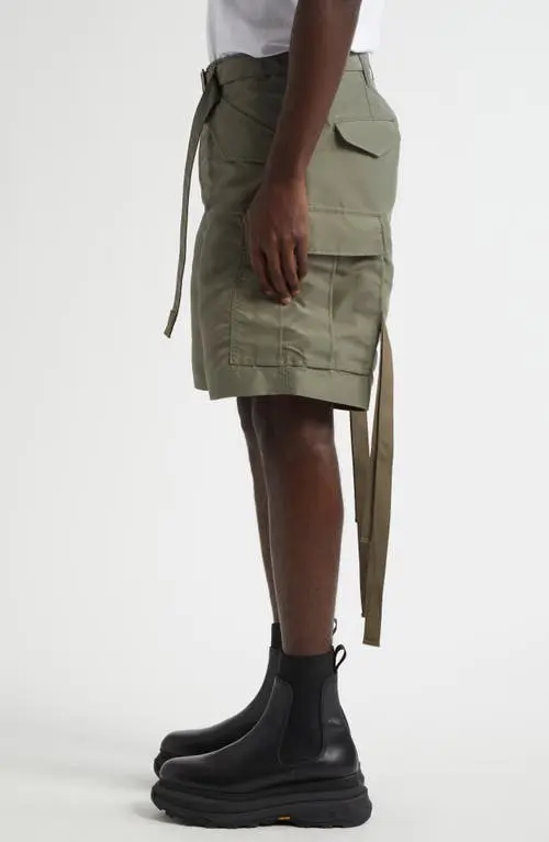 Sacai Nylon Twill Cargo Shorts - Khaki