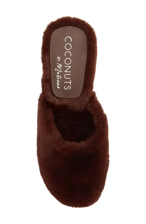 Matisse Teddy Faux Fur Mule - Chocolate