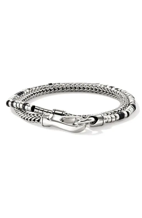 John Hardy Sterling And Onyx Bracelet